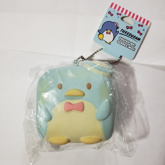 Sanrio | Toys | Sanrio Tuxedo Sam Squishy Keychain | Poshmark